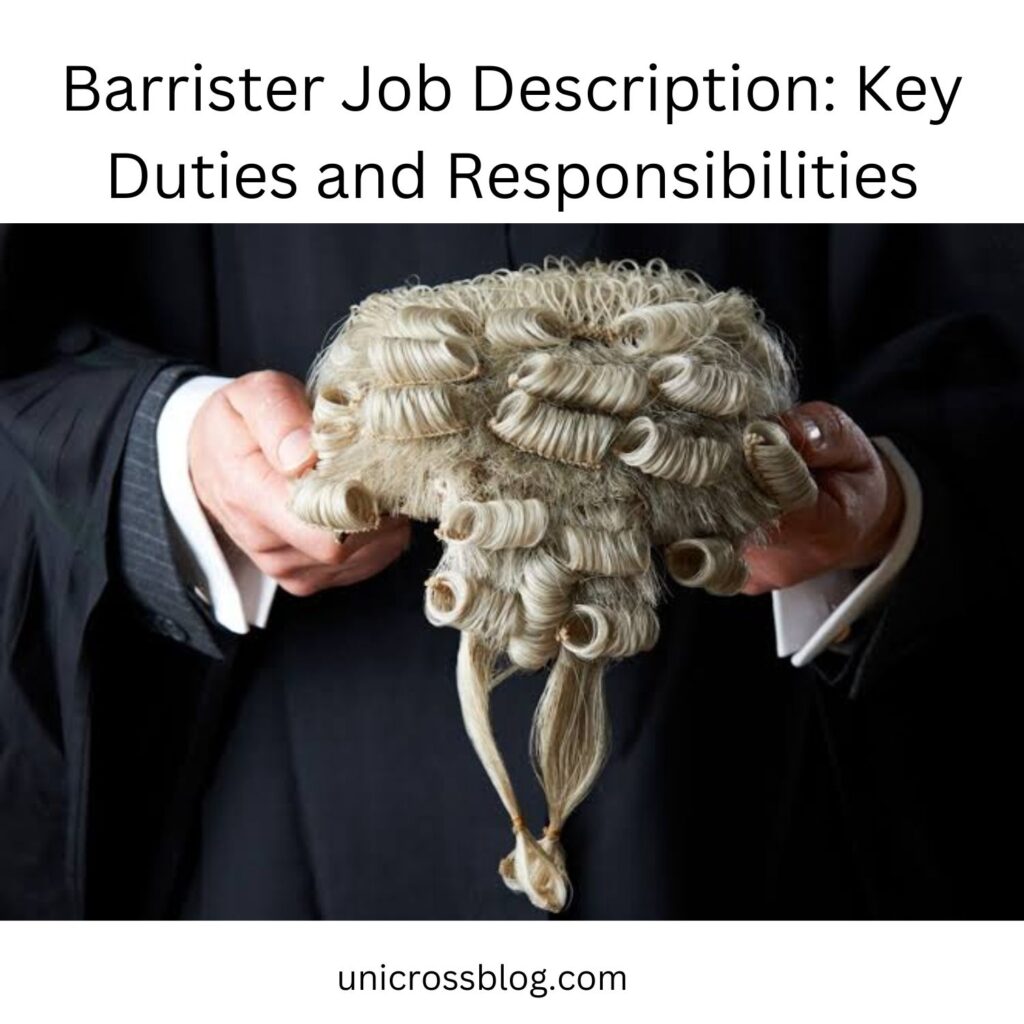 Barrister Job Description: Key Duties and Responsibilities | UnicrossBlog
