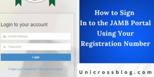 How to Sign In to the JAMB Portal Using Your Registration Number ...